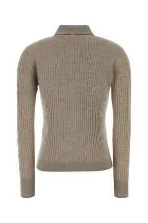 Max Mara Dove Grey Cashmere Blend Gitano Polo Shirt - Gray