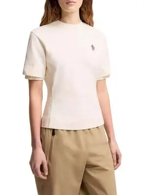 Moncler Stretch Jersey T-shirt - Cream