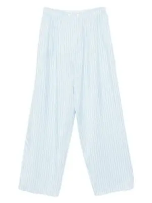 Prada Cotton Blend Striped Trousers - Multicolor