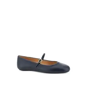 GIANVITO ROSSI Carla Ballerina Flats With Ankle Strap - Blue
