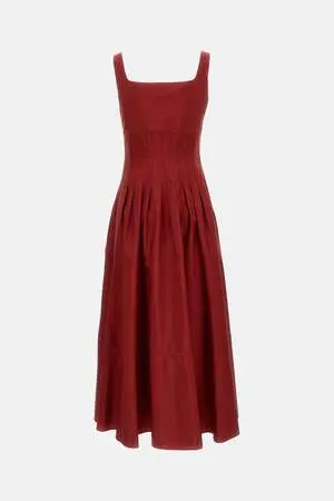 Max Mara Sleeveless Cotton Poplin Dress - Multicolor