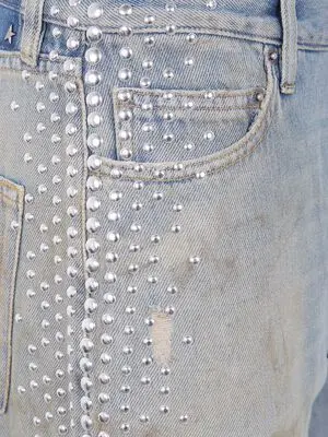 GOLDEN GOOSE Boyfriend Jeans With Rhinestone Embellishments - Multicolor