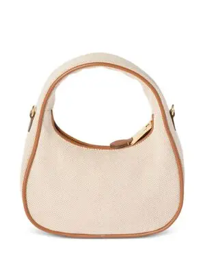Miu Miu Wander Canvas And Leather Small Hobo Bag
