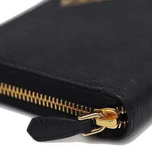 Prada Leather Logo Wallet - Black
