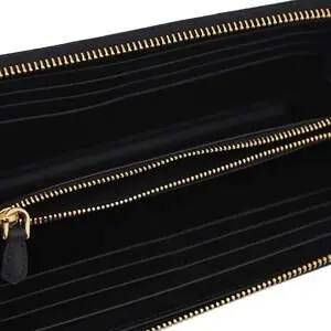 Prada Leather Logo Wallet - Black