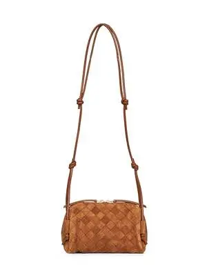 Bottega Veneta Amber Concert Pouch In Intrecciato Suede - Multicolor