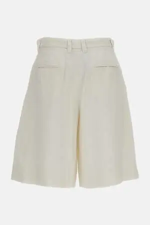 Max Mara Cotton Linen Blend Bermuda Shorts - Multicolor