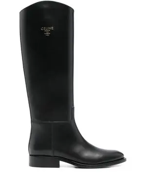 Celine Anais Leather Riding Boots