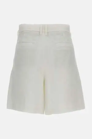 Max Mara Linen High Waist Shorts - Multicolor
