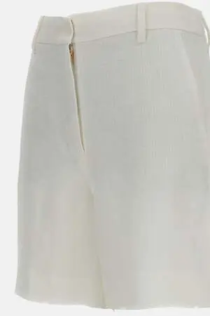 Max Mara Linen High Waist Shorts - Multicolor