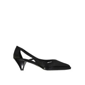 Prada 55mm Cut-out Satin Pumps - Black