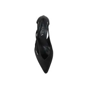 Prada 55mm Cut-out Satin Pumps - Black