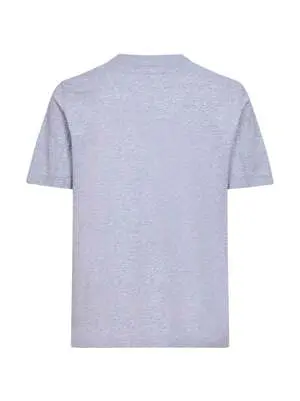 Brunello Cucinelli Grey Jersey Printed Crewneck T-shirt - Multicolor