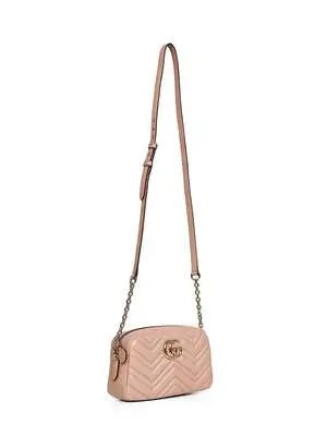 Gucci Pinky Beige Gg Marmont Small Camera Bag - Multicolor