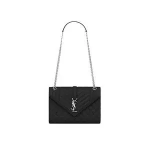 Saint Laurent Envelope Medium Bag - Black