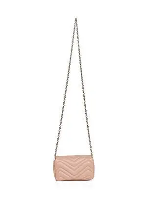 Gucci Pinky Beige Gg Marmont Mini Shoulder Bag - Multicolor