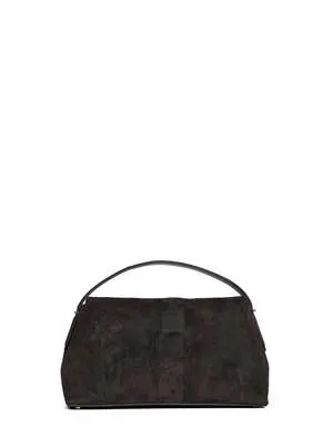 TOTEME Espresso T-lock Suede Top Handle Bag - Multicolor