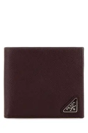 Prada Burgundy Leather Wallet