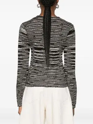 Missoni Wool Blend Horizontal Stripe Crewneck Sweater