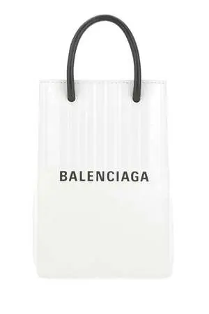 Balenciaga Leather Phone Case - White