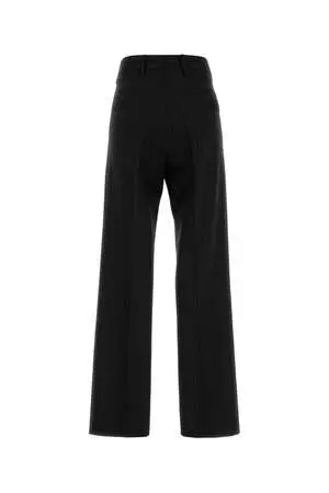 Miu Miu Embroidered Stretch Wool Palazzo Pants