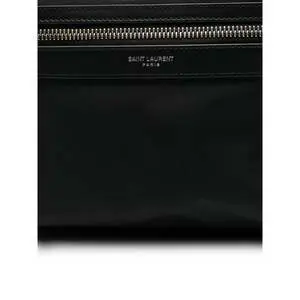Saint Laurent Leather Trimmed Backpack - Black