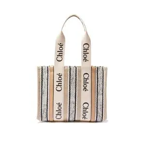 Chloé Woody Medium Tote Bag - Cream