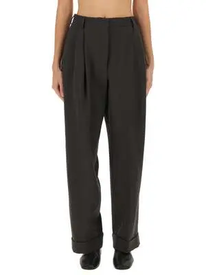 Dries Van Noten Partan Wool Trousers - Gray