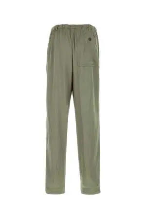 Dries Van Noten Sage Satin Penny Pant - Green
