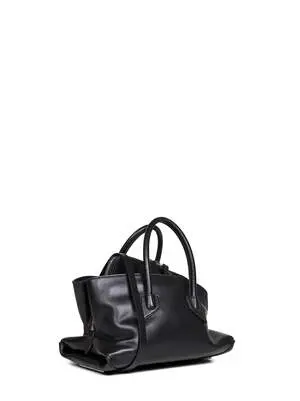 Attico Black Croco-printed Leather Mini Top Handle Bag - Multicolor