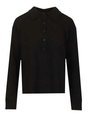 Max Mara Frisia Wool Polo Shirt - Black