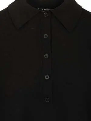 Max Mara Frisia Wool Polo Shirt - Black