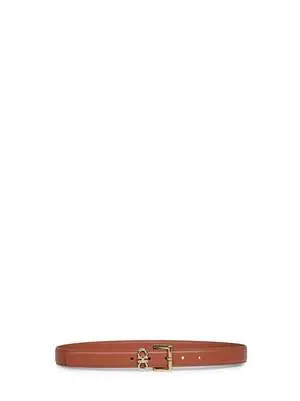 FERRAGAMO Double Gancini Leather Belt - Multicolor