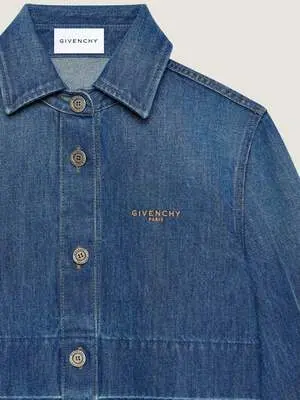 Givenchy Denim Shirt With Embroidered Logo