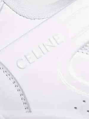 Celine Ct-09 Low Trainer Sneakers In Calfskin And Mesh