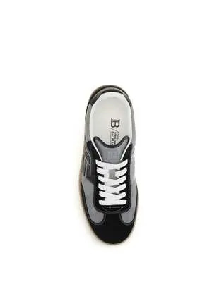 Balmain Suede Swan Sneakers - Gray