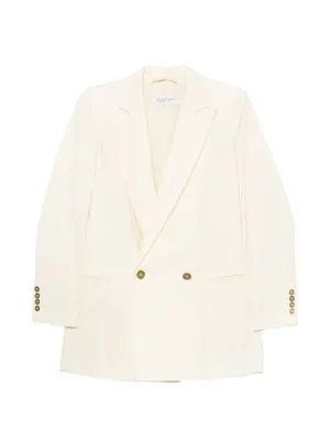 Max Mara Single-breasted Notched Lapel Jacket - Multicolor