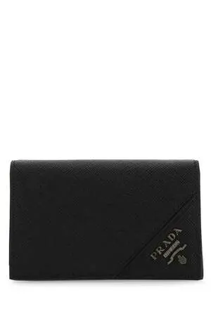 Prada Leather Card Holder - Black
