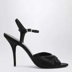 Balenciaga Dynastie Satin Sandals - Black