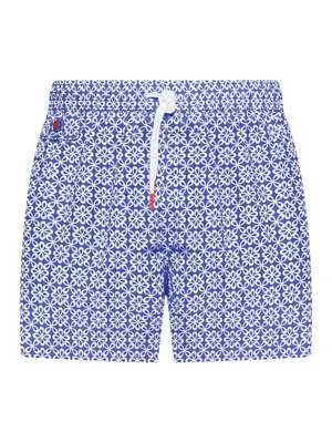 Kiton Swimsuit With All-over Floral Pattern - Multicolor