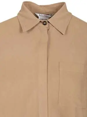 Max Mara Siamese Shirt In Washed Silk - Brown