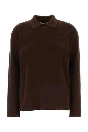 Miu Miu Virgin Wool Polo Shirt - Brown