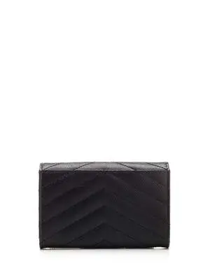 Saint Laurent Cassandre Card Case - Black