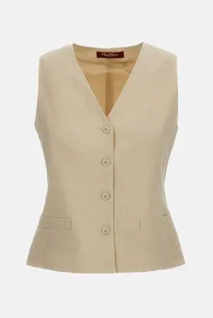 Max Mara Studio Button Detailed Vests For Women