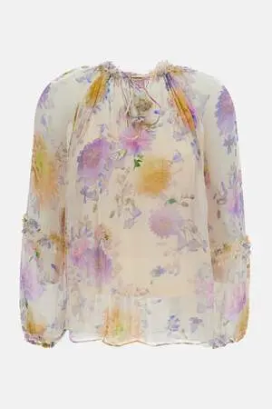 Zimmermann Luna Ruffle Blouse - Multicolor