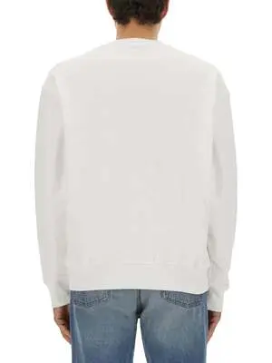 Moschino Sweatshirt With Laurel Crown Logo Embroidery - White