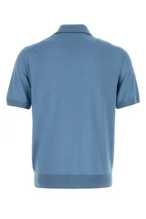 Prada Cerulean Wool Polo Shirt