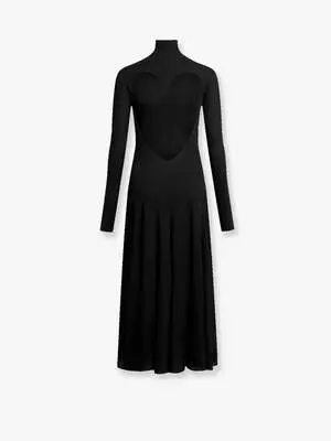 Alaïa Viscose Long Heart Dress - Multicolor