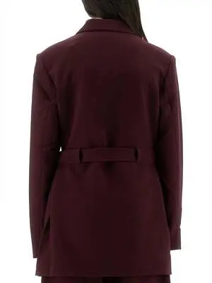 GANNI Crepe Blazer With Belt