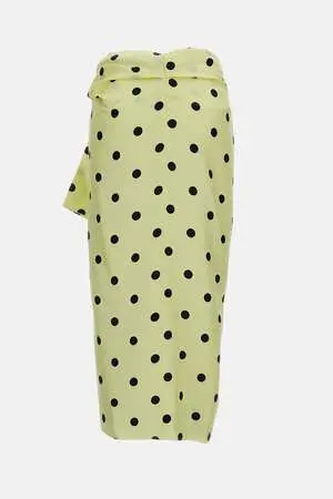 Sportmax Polka Dot Silk Longuette Skirt